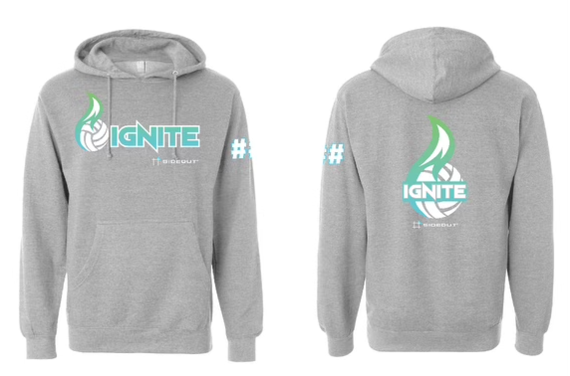CUSTOM Ignite Heather Grey Hoodie – Merch Farm Direct